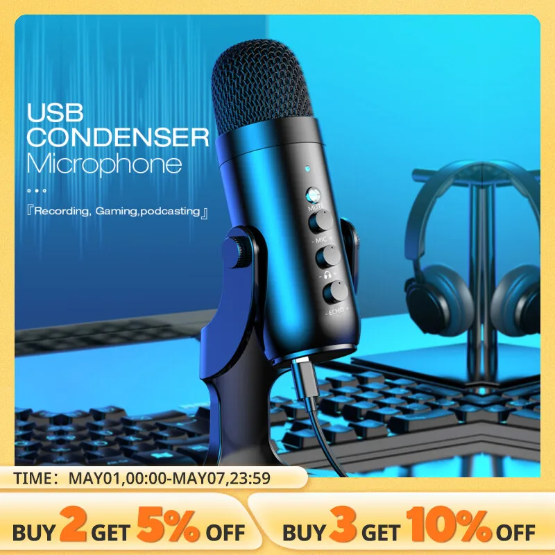 USB-Microphone-for-PC-Mac-Gaming-Recording-Streaming-Podcasting ...