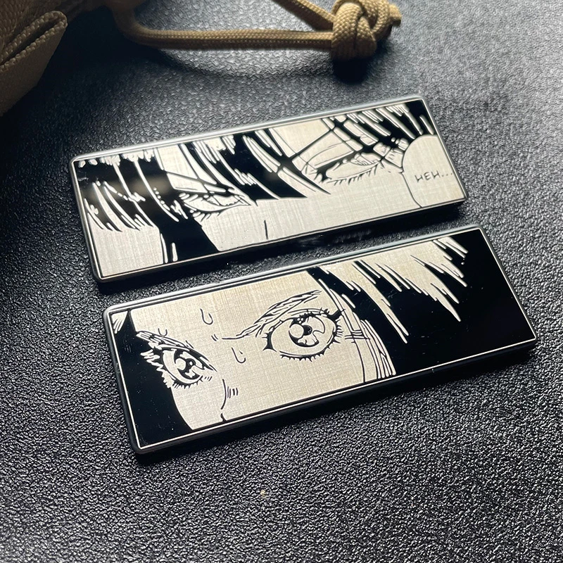 Metal Two dimensional Beautiful Girl Patches Cartoon Anime Eyes ...