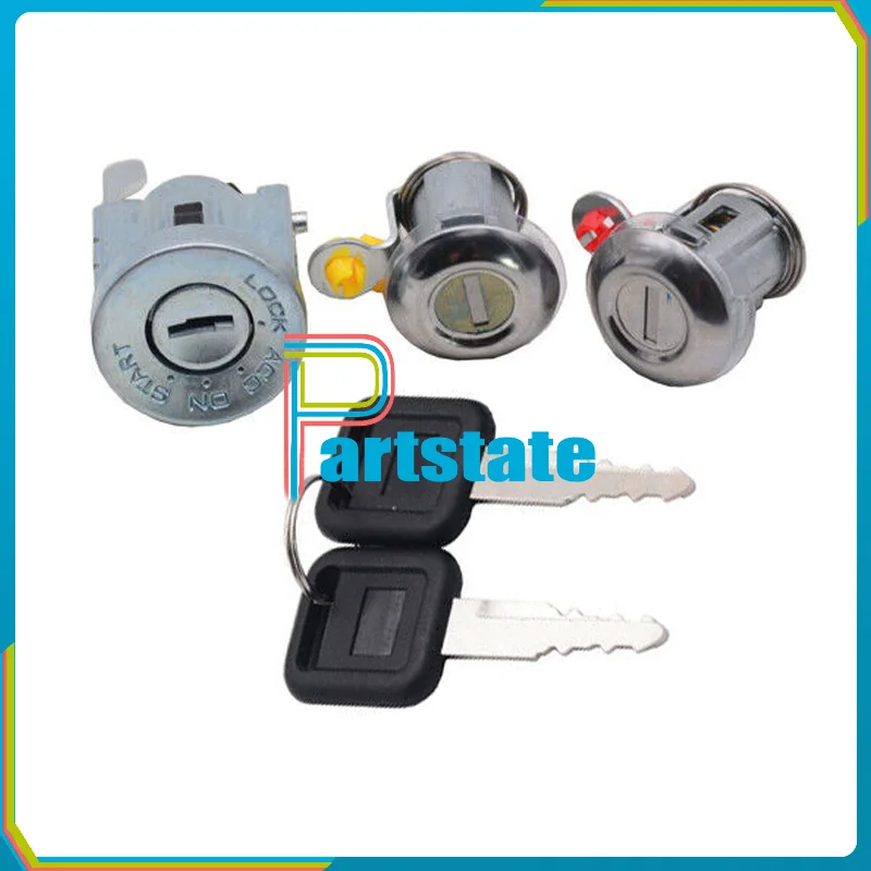 8-97035-293-0 Car Door Lock ignition lock Cylinder Key Set For Isuzu ...