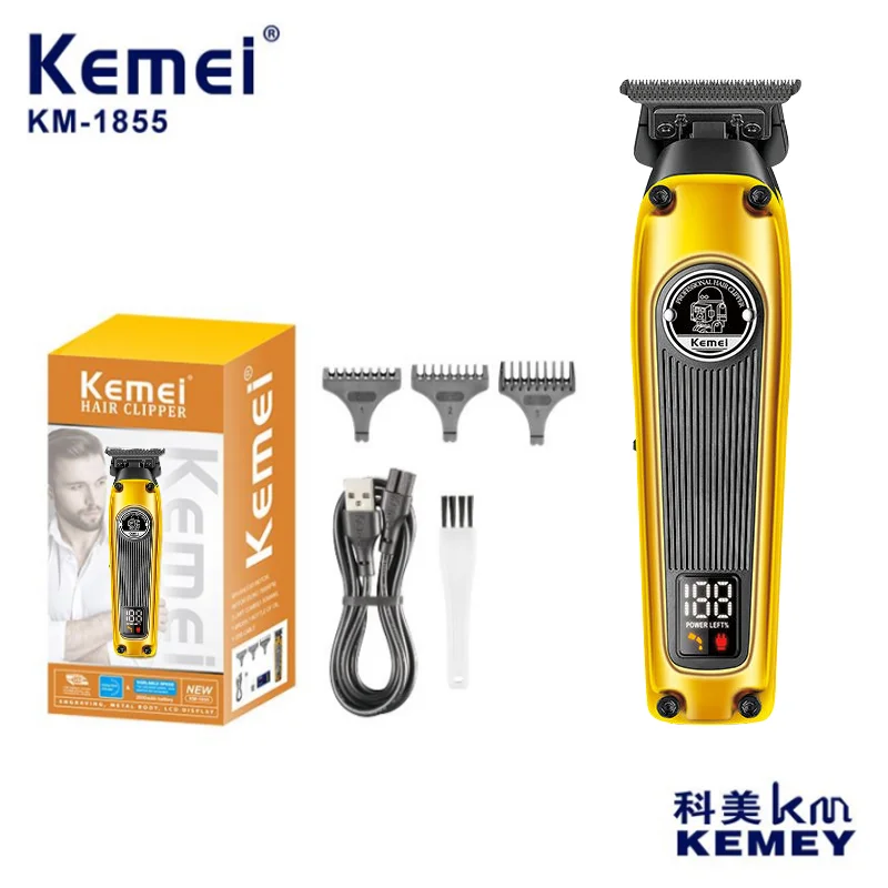 Kemei-Km-1855-Sans-Fil-lectrique-Tondeuse-Cheveux-Professionnel-USB-Rechargeable-Tondeuses ...