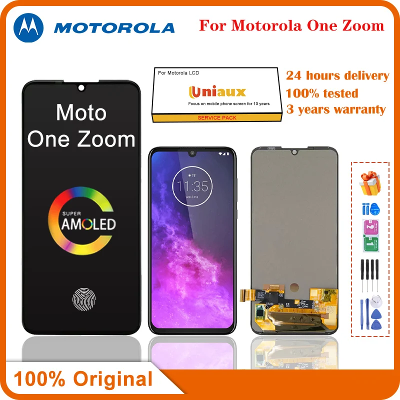 6.39" Original For Motorola One Zoom LCD Display Touch Screen Digitizer ...