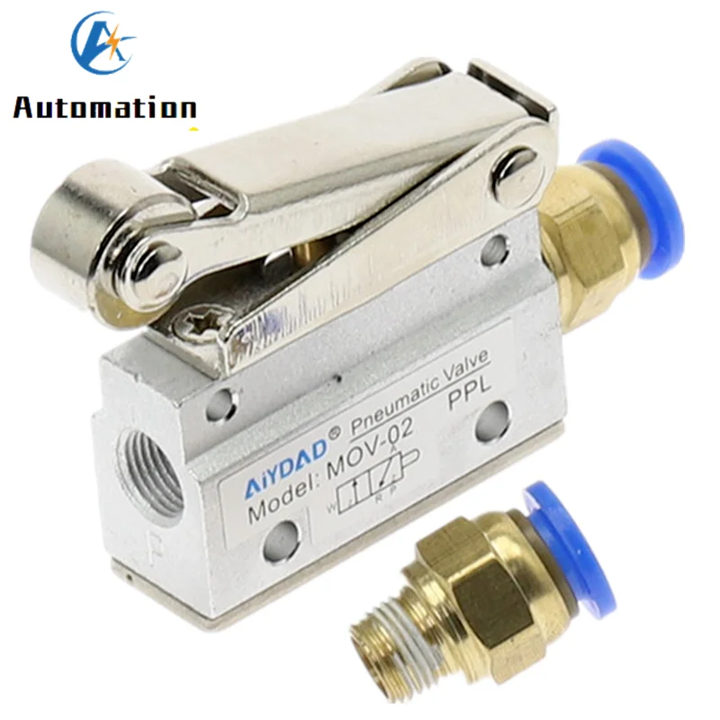 MOV-02-PT-1-8-Female-Thread-3-Position-2-Way-Pneumatic-Mechanical-Valve ...