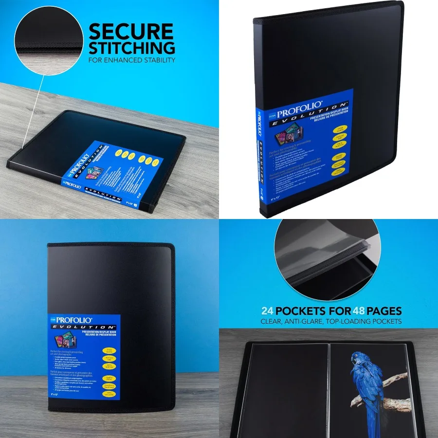 Itoya ProFolio Evolution 9x12 Black Photo Album Book with 48 Pages ...