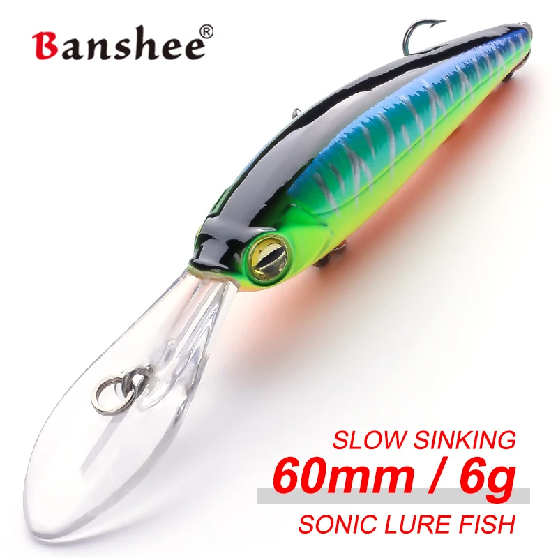 Banshee-60mm-5-8g-Pike-Baits-Minnow-Slow-Sinking-Fishing-Lures-Deep ...