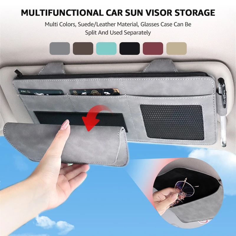 Car-Sunglasses-Sun-Visor-Glasses-Case-Organizer-For-Car-Visor-Glasses ...