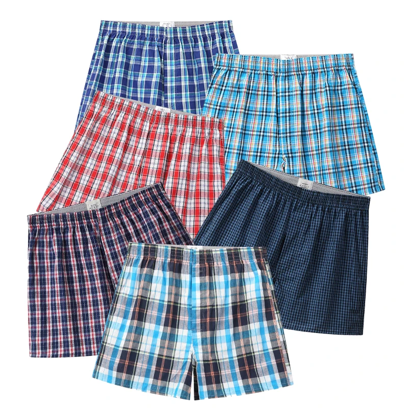 4 Packet Classic Striped Men's Boxers Cotton Mens Underwear Trunks ...