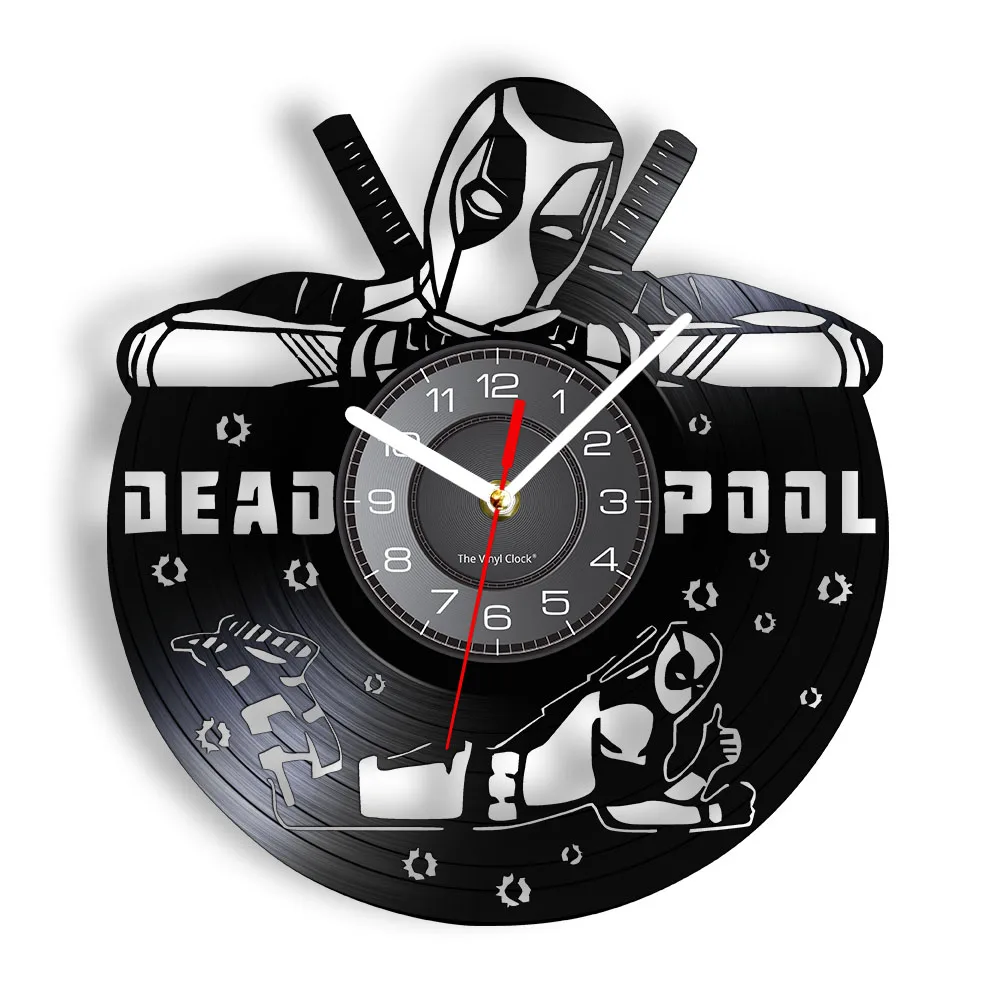 Deadpool Vinyl Clock | Deadpool Wall Clock | Cinema Vinyl Clock - Anti ...