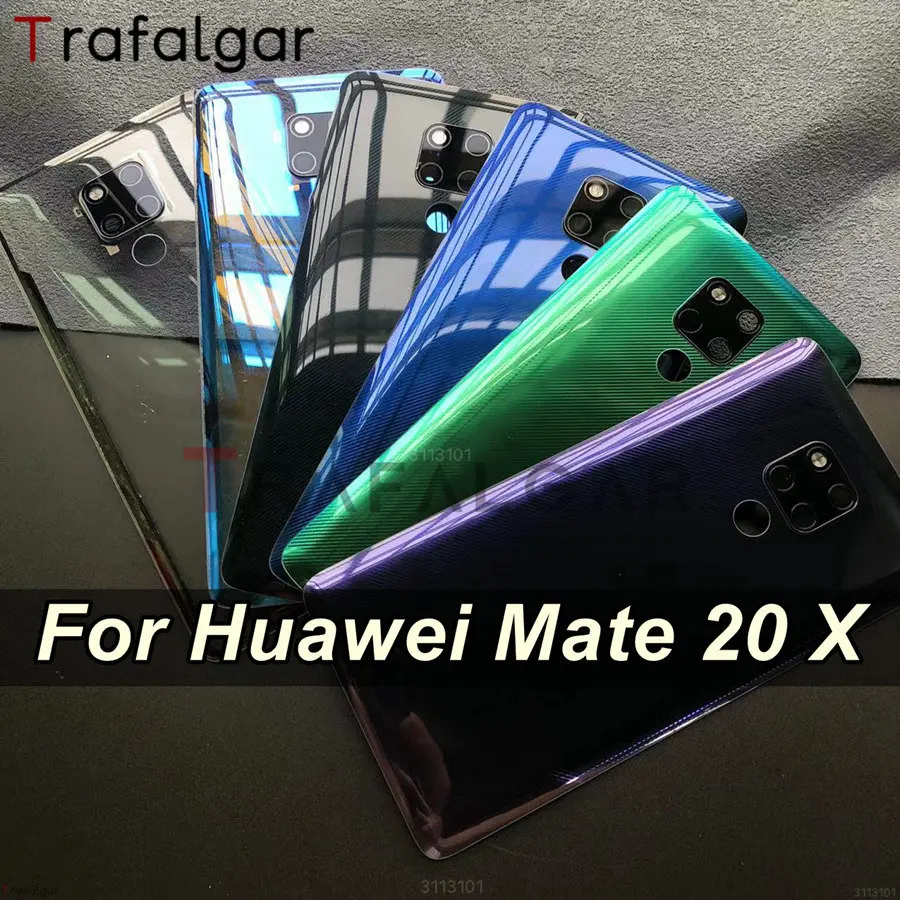 Transparent Clear For Huawei Mate 20 X 20X Battery Cover Back Glass ...