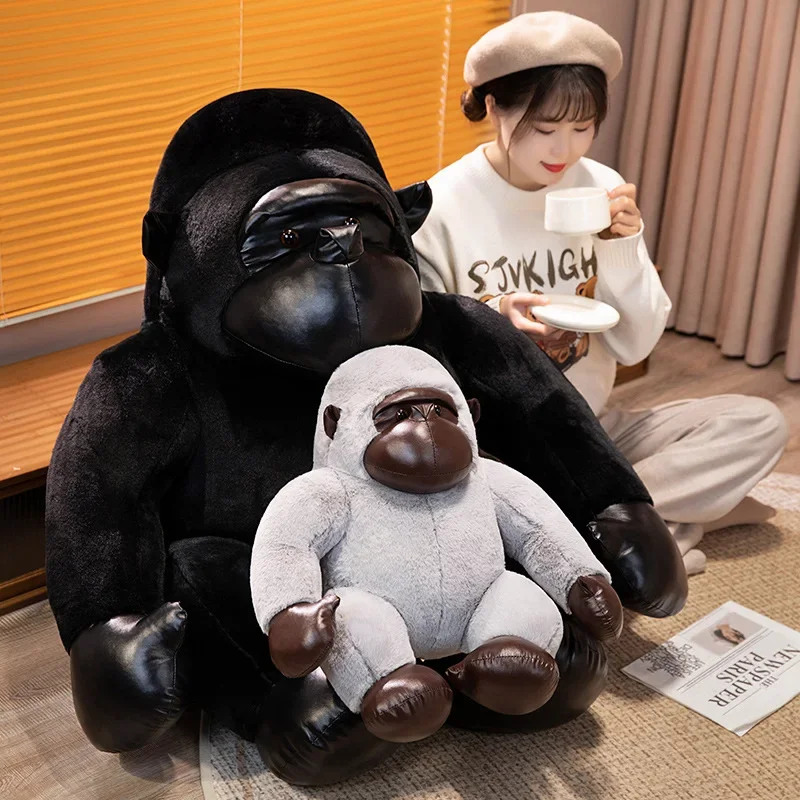 New-Giant-Stuffed-Monkey-Gorilla-Doll-Plush-Toy-Wild-Zoo-Animal-Black ...