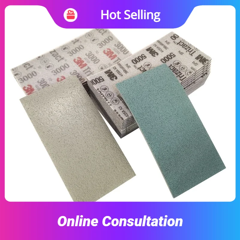 70x140mm Trizact Abrasive Foam Sheet Polishing Sandpaper 3000/5000 Grit ...