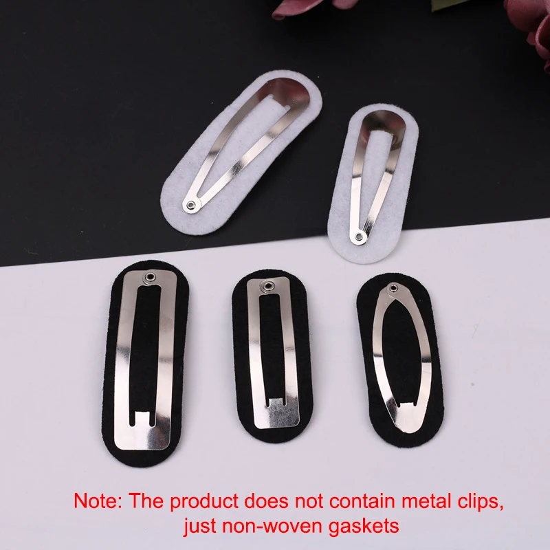 100Pcs-Oval-Non-woven-Tear-Drop-Snap-Clips-Spacers-Rectangle-Felt-Pads ...