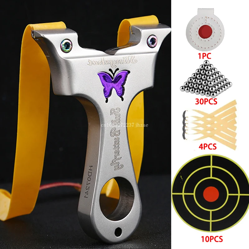 Butterfly-Slingshot-Outdoor-Hunting-Sling-Shot-Stainless-Steel-Shooting ...