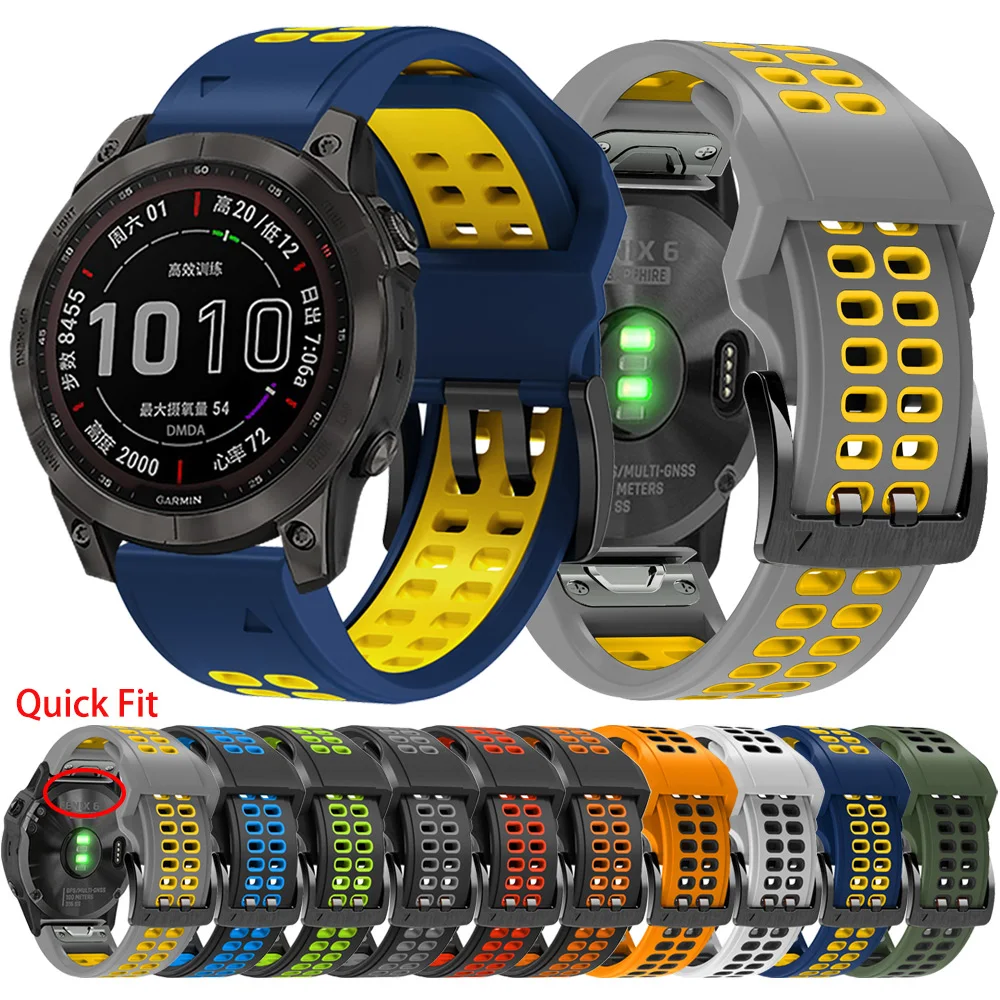 26 22mm Watch Strap For Garmin Fenix 7 7X 6 6X Pro 5X Plus 3HR Band ...