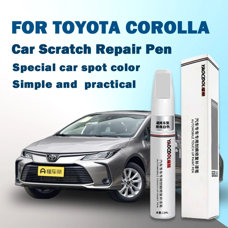Toyota-Corolla-paint-repair-pen-Pearl-white-Blue-Metal-Super-white ...