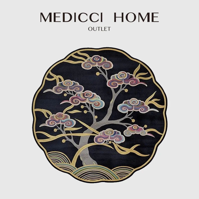 Medicci Home Antique Chinese Peking Rug Luxury Handmade Colorful Cloud ...