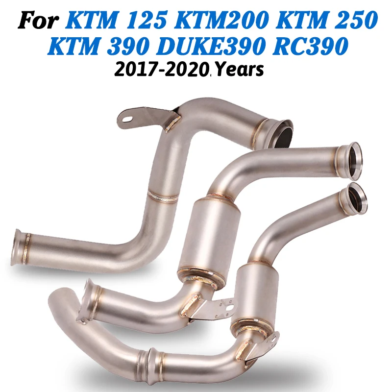 Stainless-Steel-Motorcycle-Exhaust-Muffler-Mid-Middle-Pipe-For-KTM-RC ...