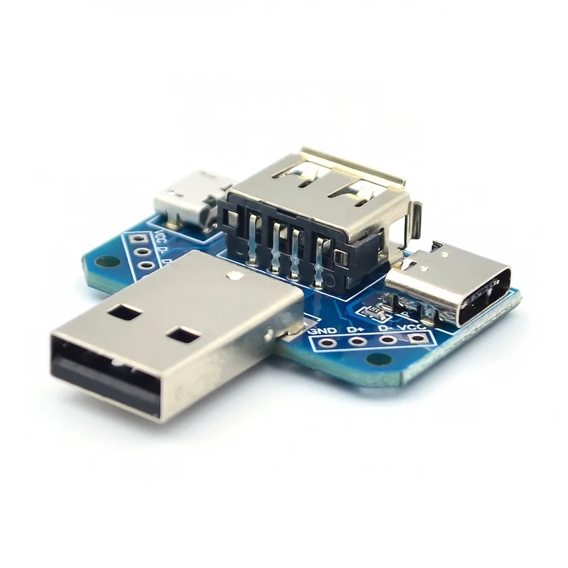 USB-Head-Switchboard-Male-Connector-To-Type-c-Micro-Female-2-54-4P ...
