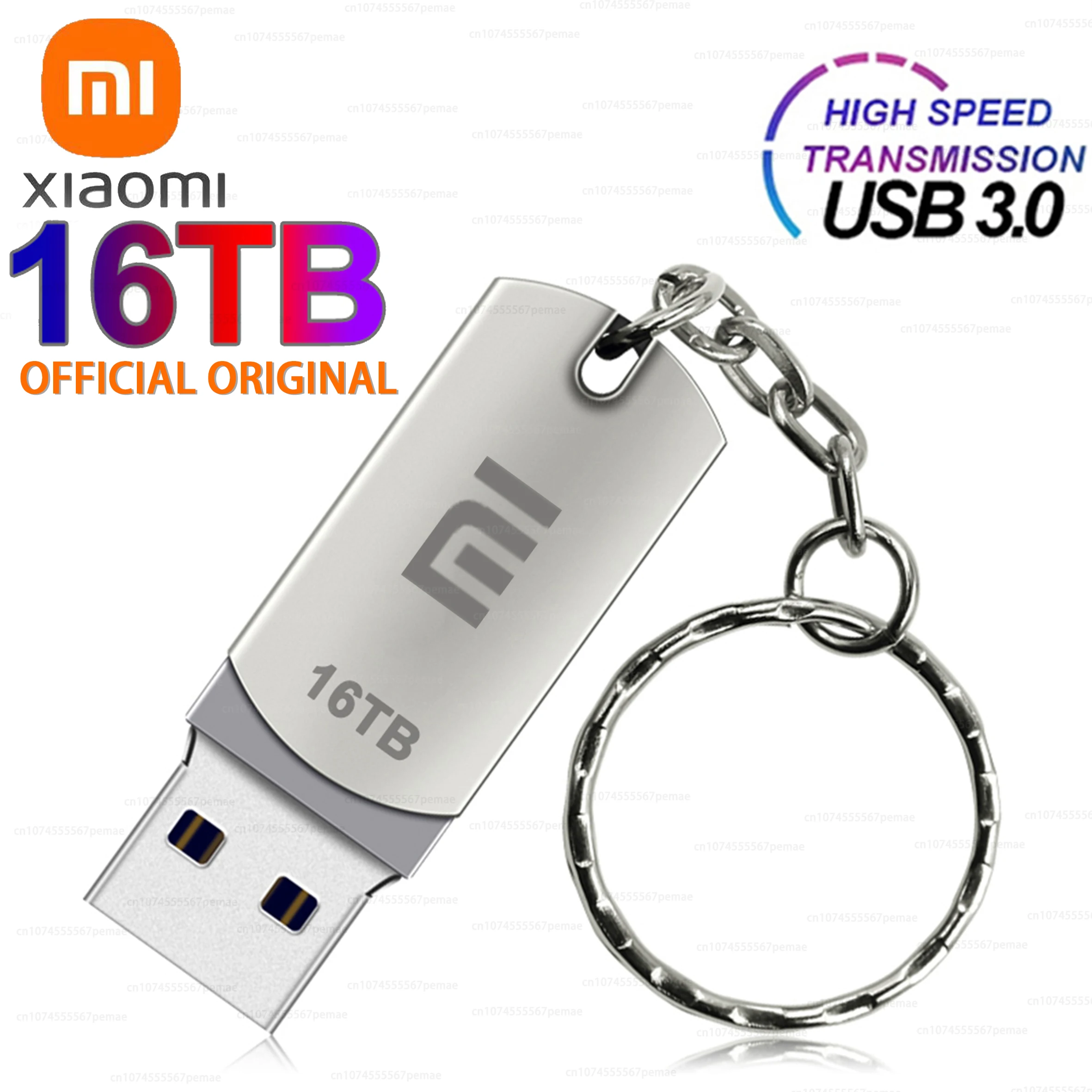 XIAOMI Metal USB Flash Drive 16TB Large Capacity Portable Pendrive USB3 ...