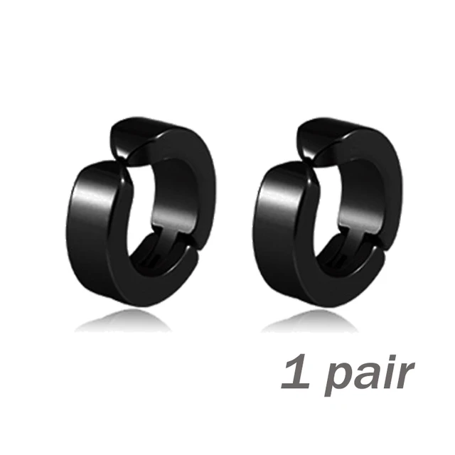 Punk Non Piercing Clip for Man Woman Titanium Steel Magnetic Type Stud ...