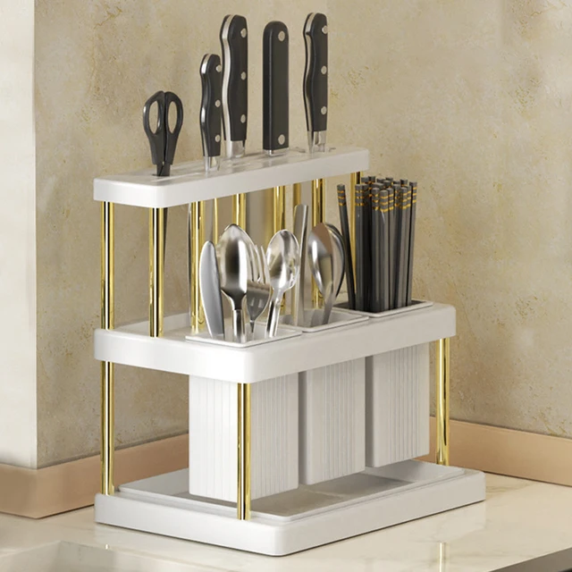 Kitchen Cutlery Holder Spoon Fork Chopstick Storage Rack Utensils ...