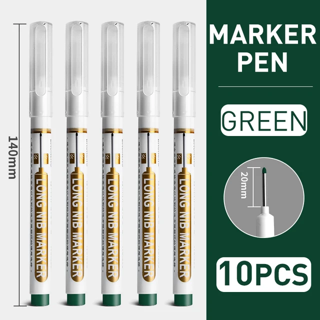 10Pcs/Set 20mm Deep Hole Long Nib Head Markers For Metal Perforating ...