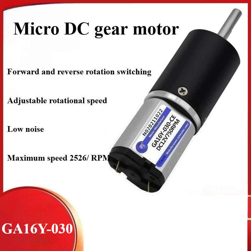 GA16Y-030 Micro motor DC 6V 12V Motor de engranaje planetario CW/CCW de ...