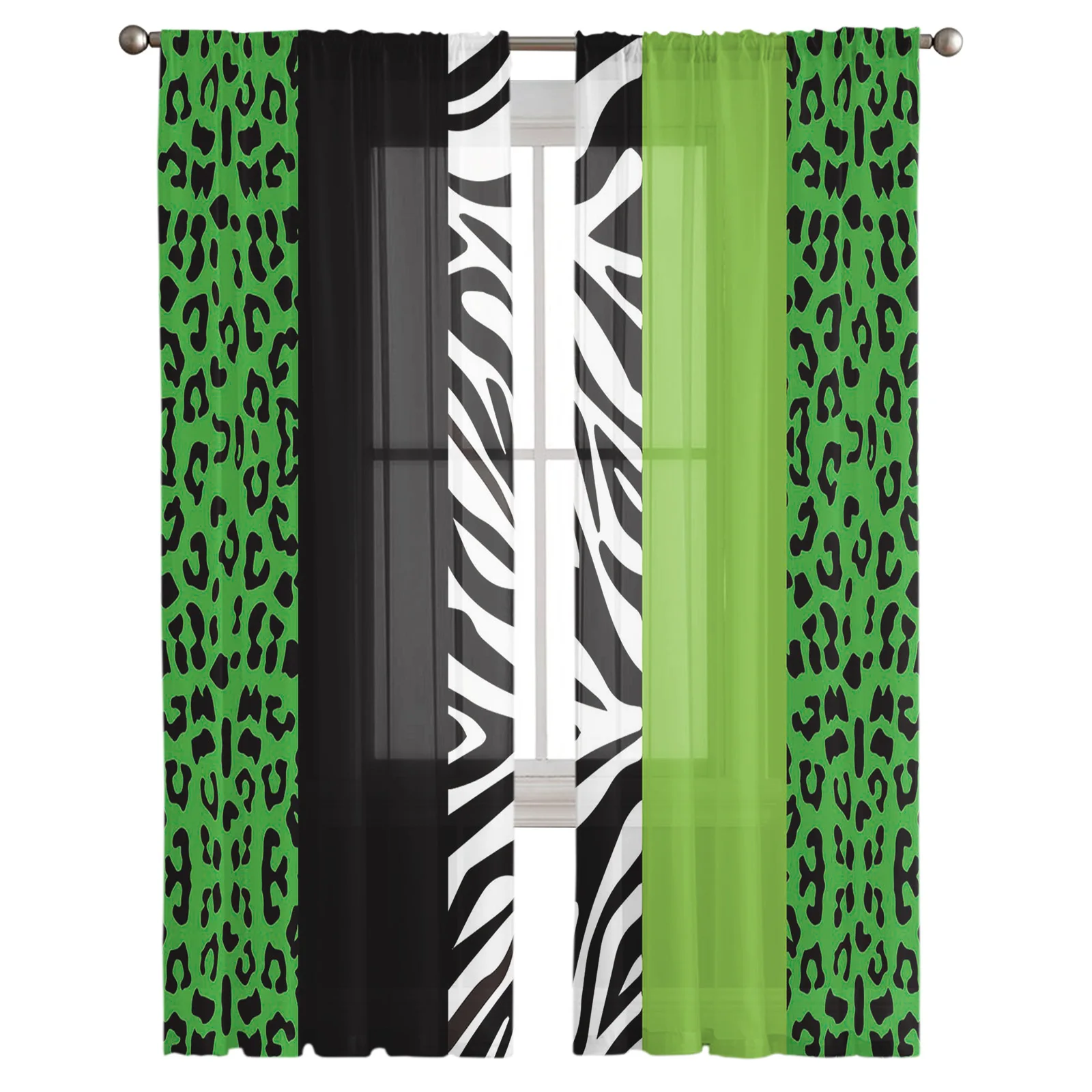 Lime Green Zebra Print Room