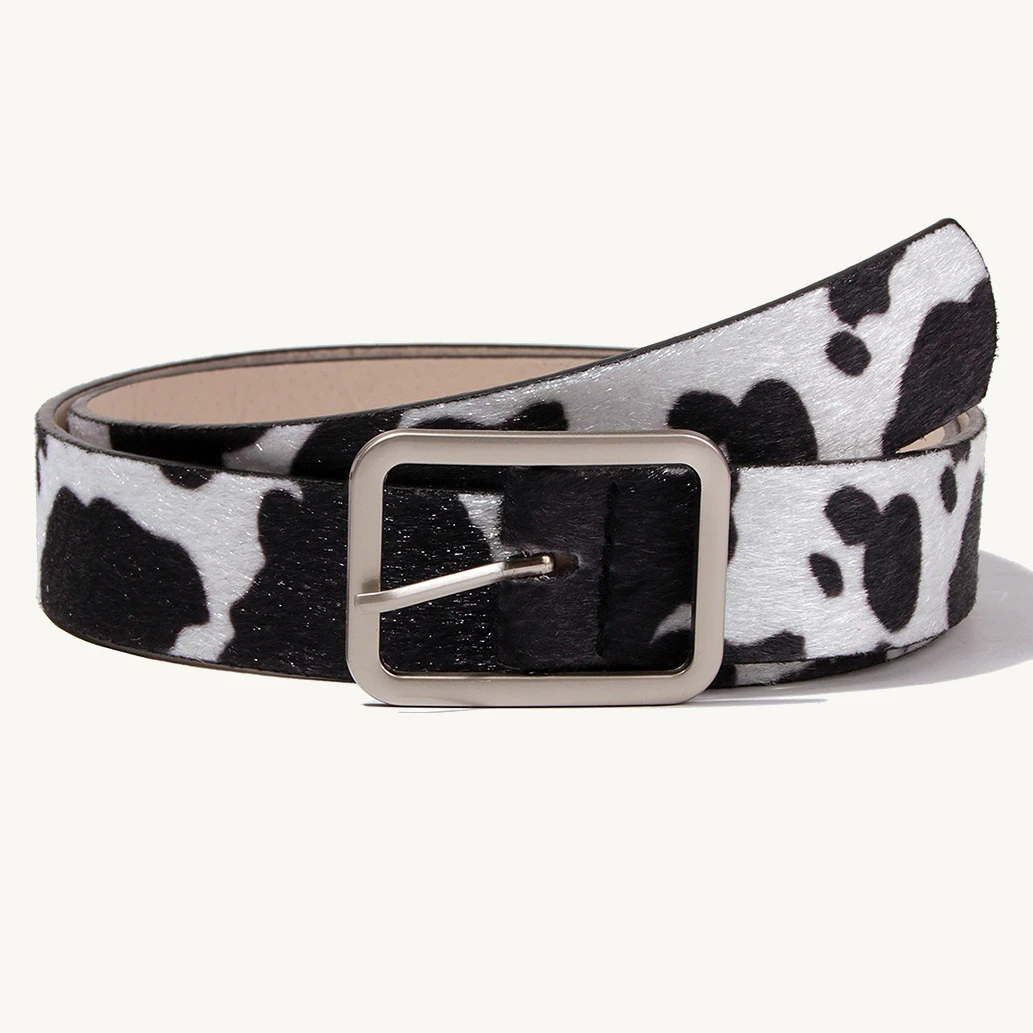 PU-Cow-Pattern-Fur-Waisband-Famle-Fashion-Luxury-Design-Coat-Jeans ...