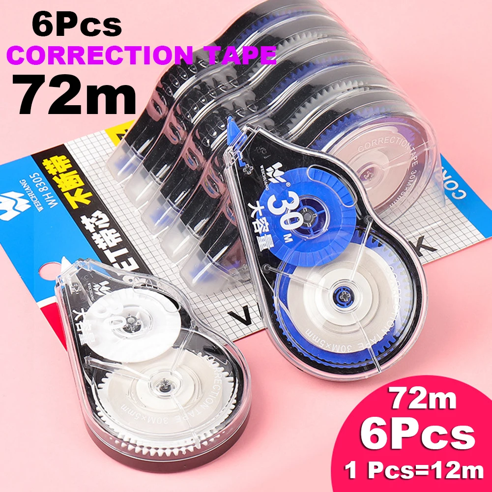 6-Pcs-Student-Stationery-Correction-Tape-5mm-Width-Each-12m-Total-72m ...