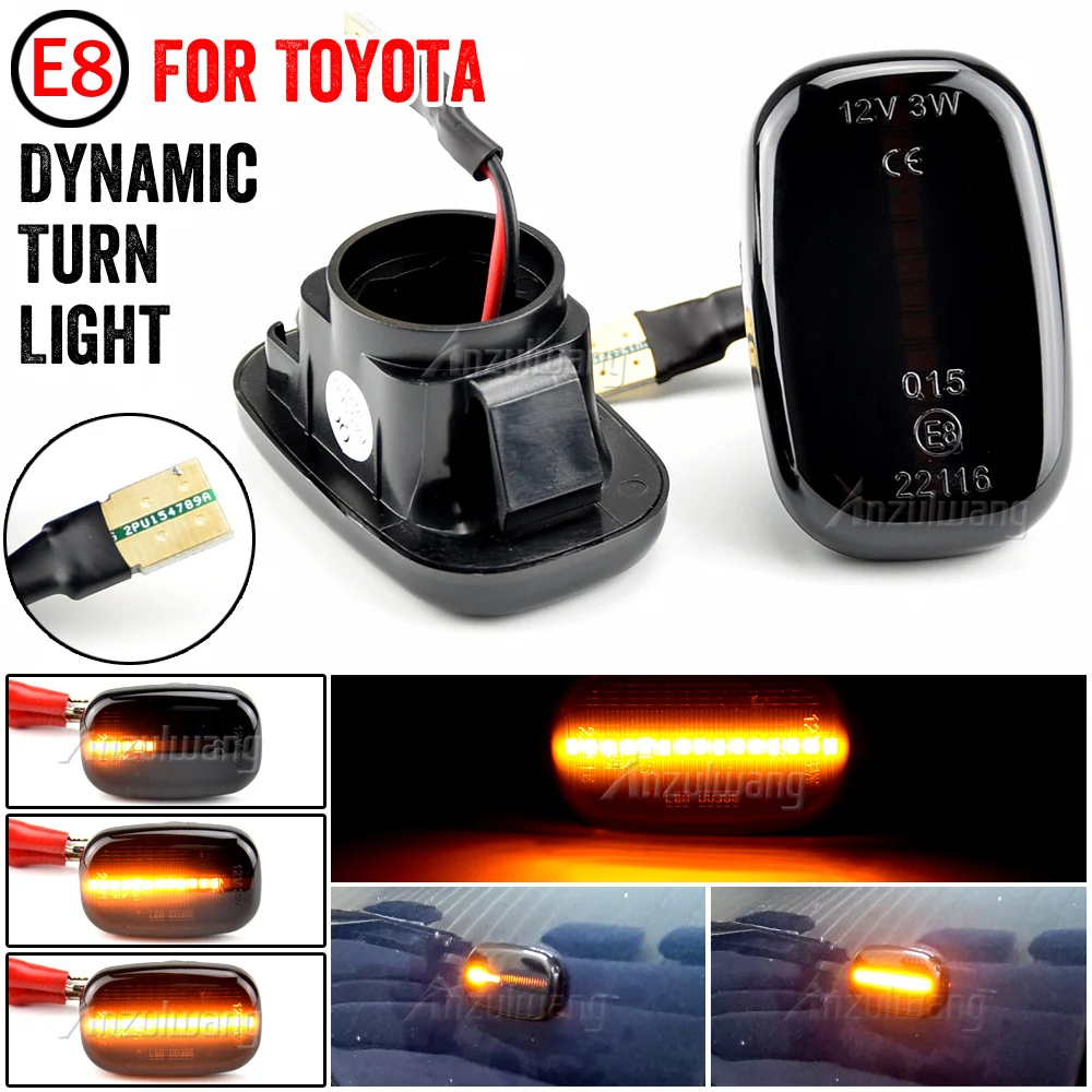 Car-LED-Dynamic-Turn-Signal-Side-Marker-Light-For-Toyota-Corolla-Celica ...