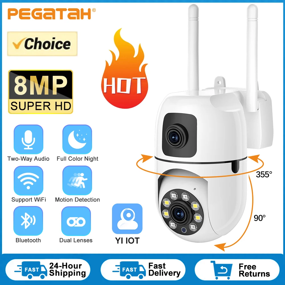 4K-8MP-HD-WIFI-PTZ-Dual-Lens-Dual-Screen-IP-Camera-Outdoor-Auto ...