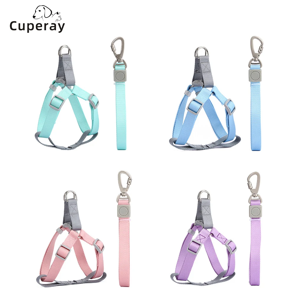 Adjustable-Nylon-Dog-Leash-Harness-To-Prevent-Break-Free-Macaron-Pet ...