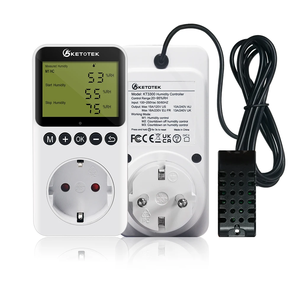 KT3300-Digital-Humidity-Controller-20-95-RH-Humidistat-Hygrometer ...