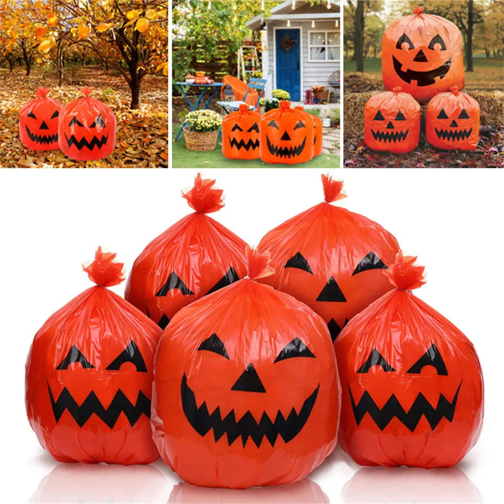 Halloween-Outdoor-Decorations-For-Home-Pumpkin-Plastic-Garbage-Leaf ...