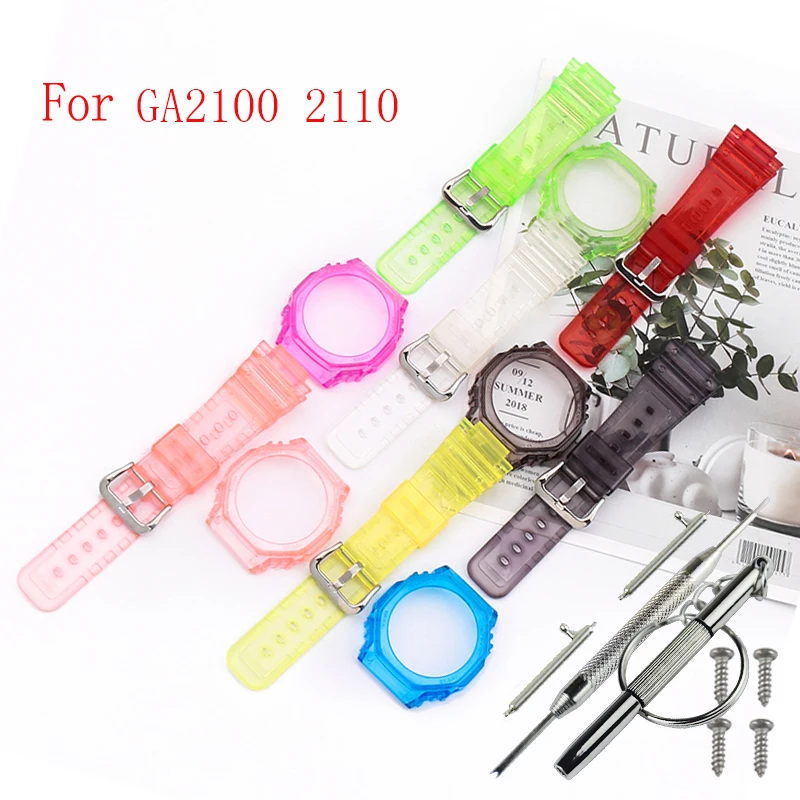 Transparent strap case Suitable for Casio G SHOCK GA 2100 Watch with ...