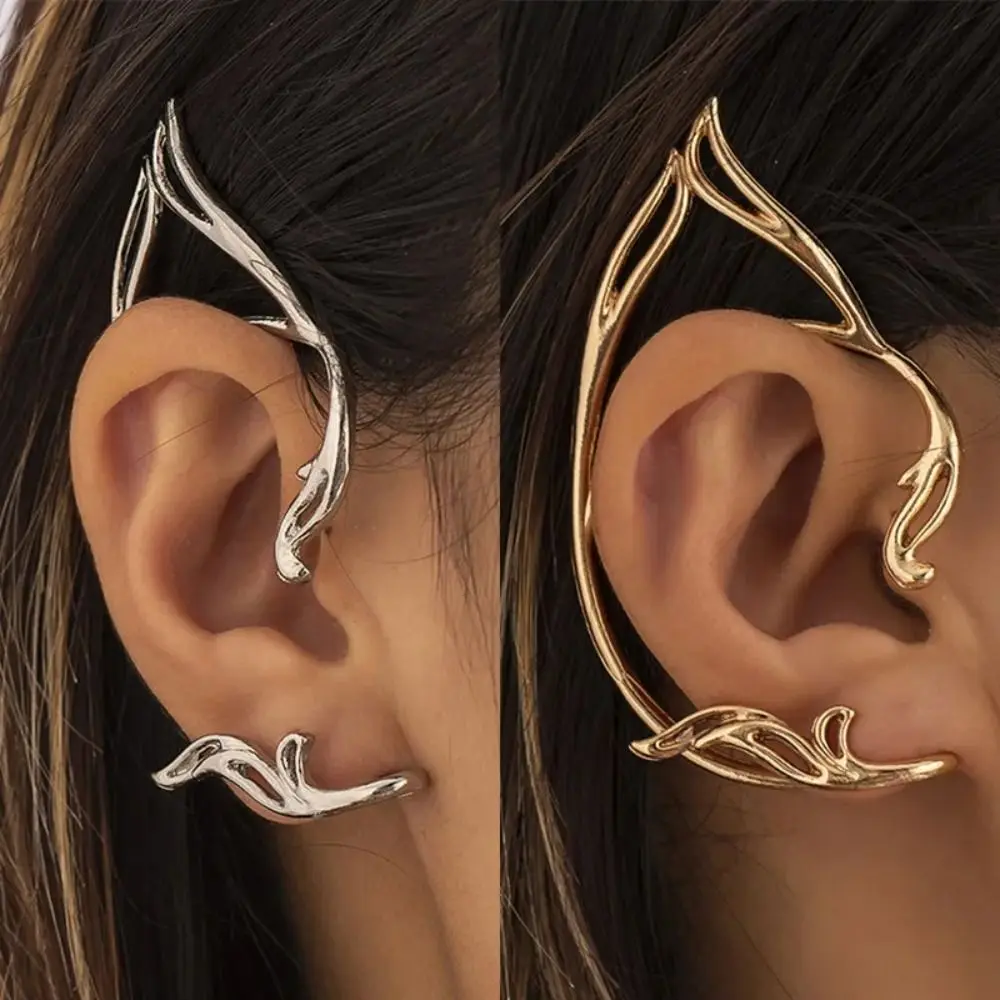 Cat-Ear-Hollow-Ear-Clips-Earrings-Simple-Cool-Elf-Ear-Outline-Ear-Cuff ...