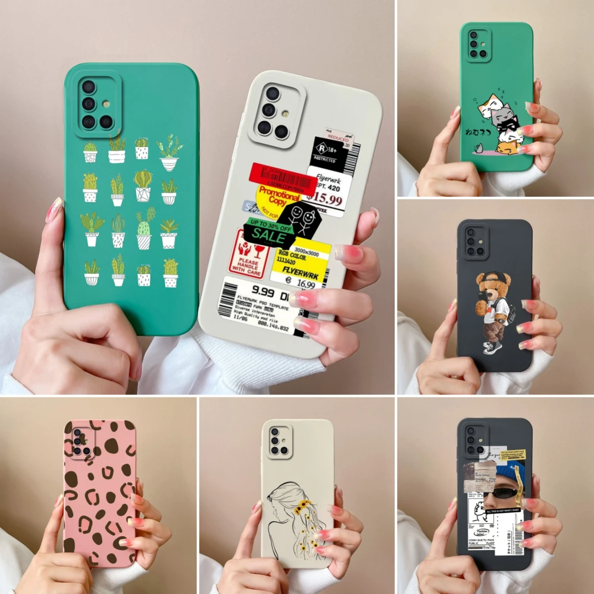 For-Samsung-Galaxy-A51-A71-A31-Phone-Cases-Creative-Liquid-Silicone ...