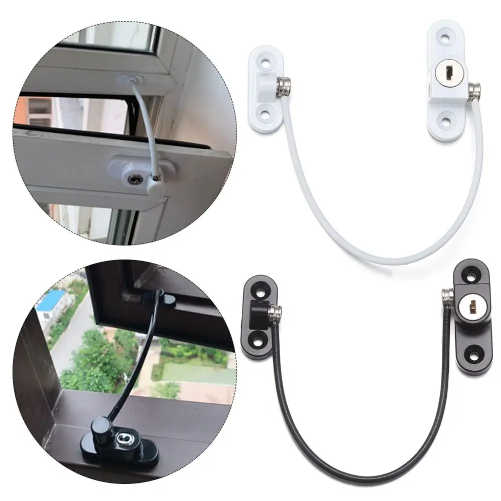 Window-Cable-Lock-Restrictor-Child-Baby-Safety-Door-Security-Catch-Wire ...