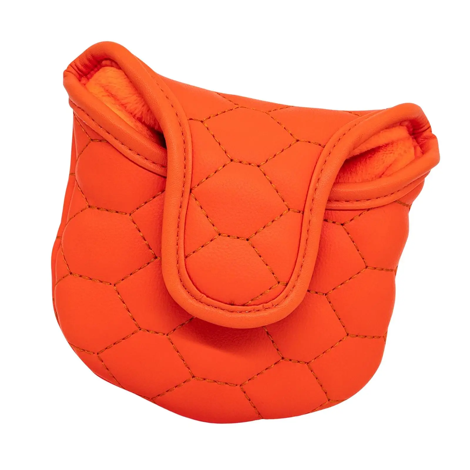 Pu Leather Golf Mallet Putter Head Cover Golf Club Headcover Semicircle ...