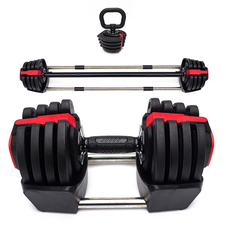 Gym Equipment Dumbells Adjustable Dumbbell And Barbell Set 18kg Che ...