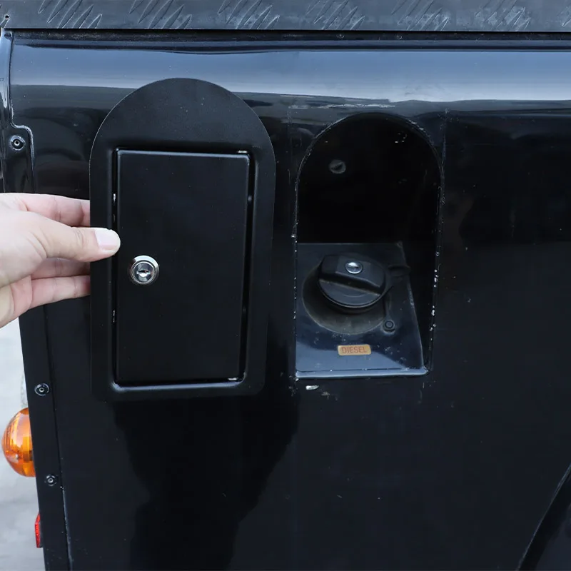 Stainless-steel-Car-Oil-Fuel-Tank-Cap-With-Key-Lock-Cover-Stickers-For ...