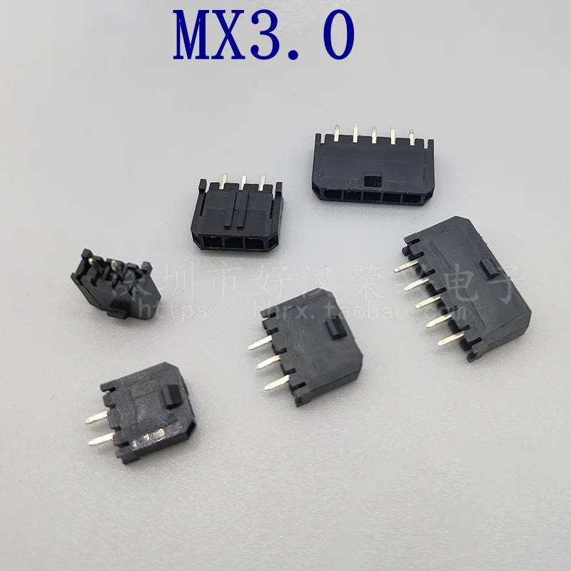 10PCS Micro-Fit 3.0 mm Connector Single Row Straight needle Pin Header 2/3/4/5/6/8 Pin MX3.0 ...