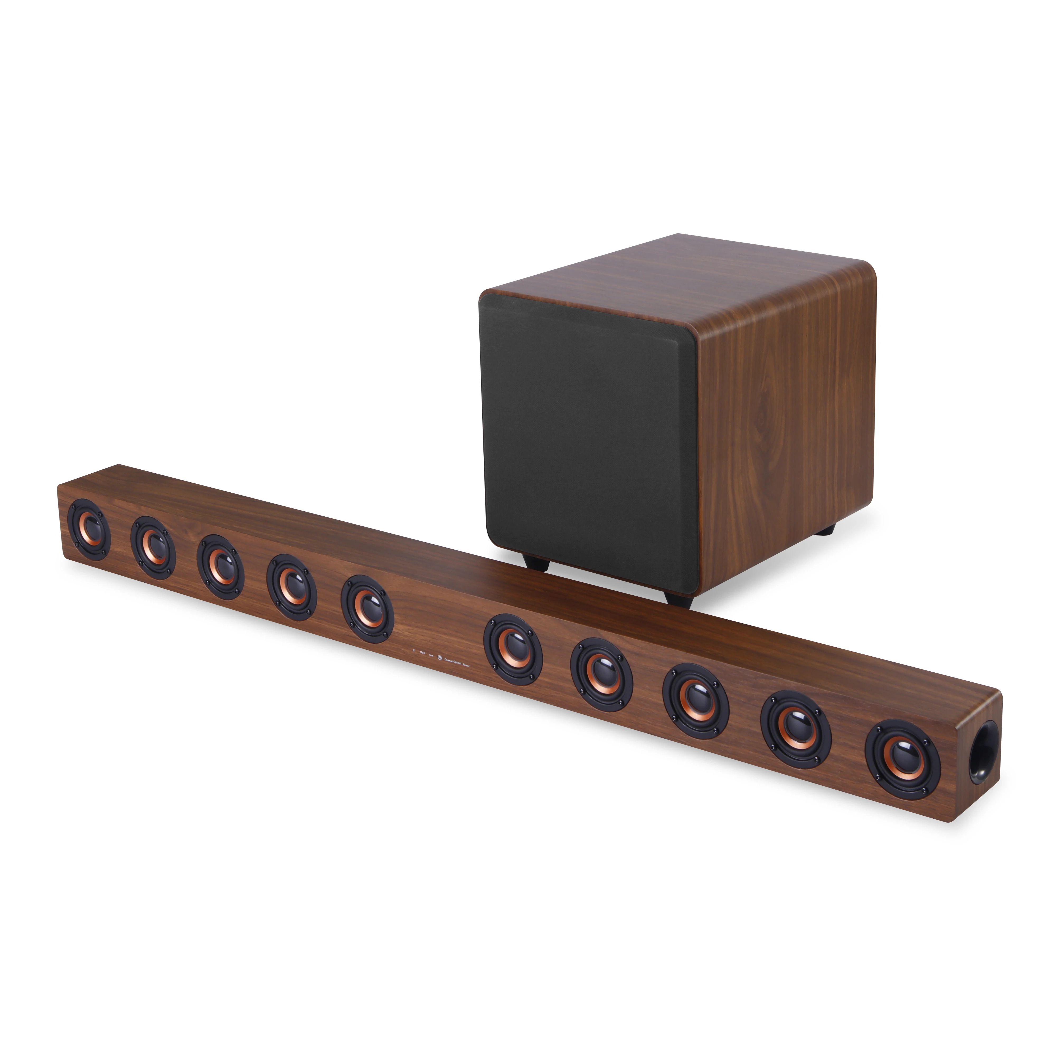 Soundbar-for-TV-Wooden-Subwoofer-Bluetooth-Speakers-Home-Theater-2-1 ...