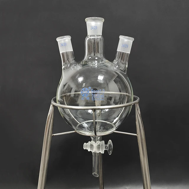 Laboy Glass Single Neck Flat Bottom Boiling Flask 2000mL With 24/40 ...