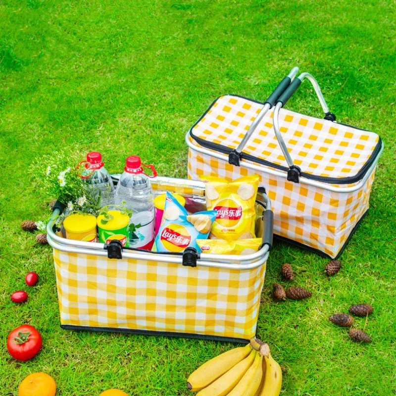 Insulated-Picnic-Basket-Foldable-Lunch-Box-Bag-Outdoor-Portable-Ice ...