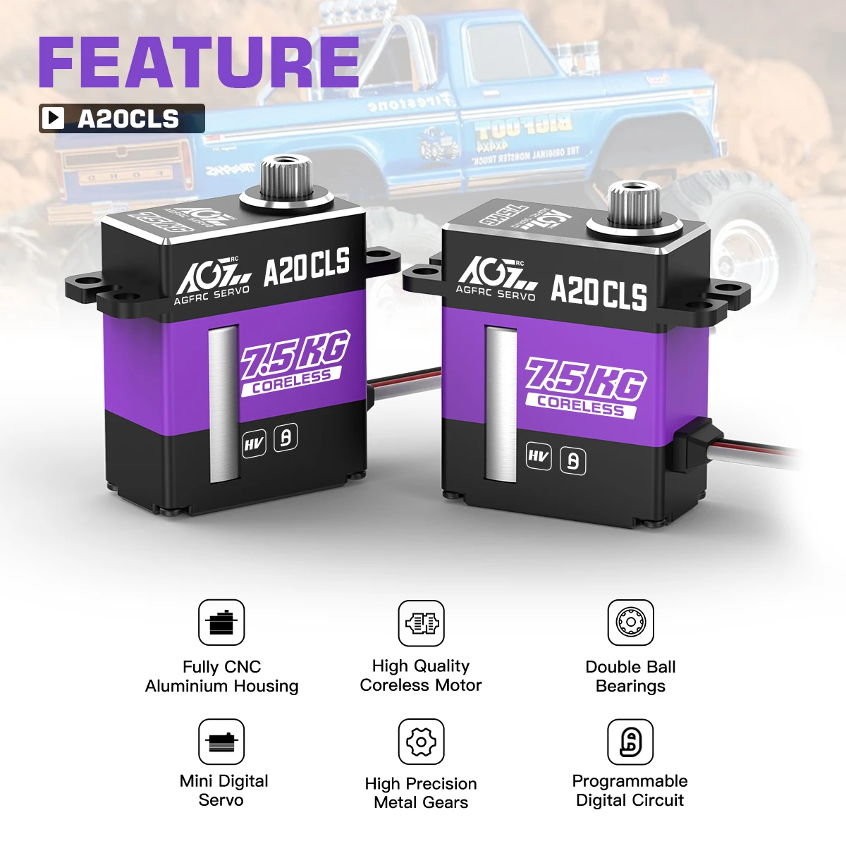 Axial Scx24 AGFRC Digital High Torque Wing Servo CNC 10mm Thin SCX24 ...