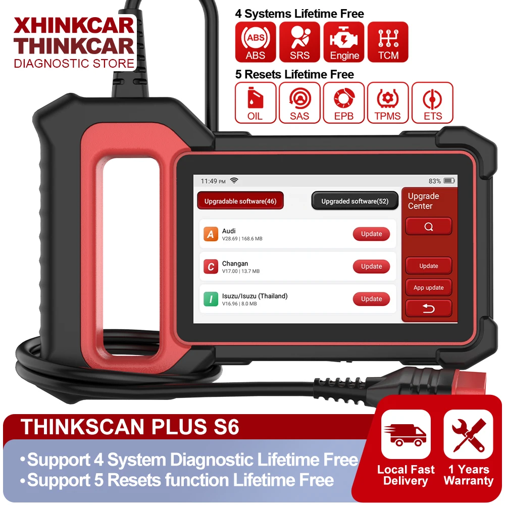 THINKCAR-Thinkscan-Plus-S6-S5-OBD2-Scanner-Engine-ABS-SRS-TCM-System ...