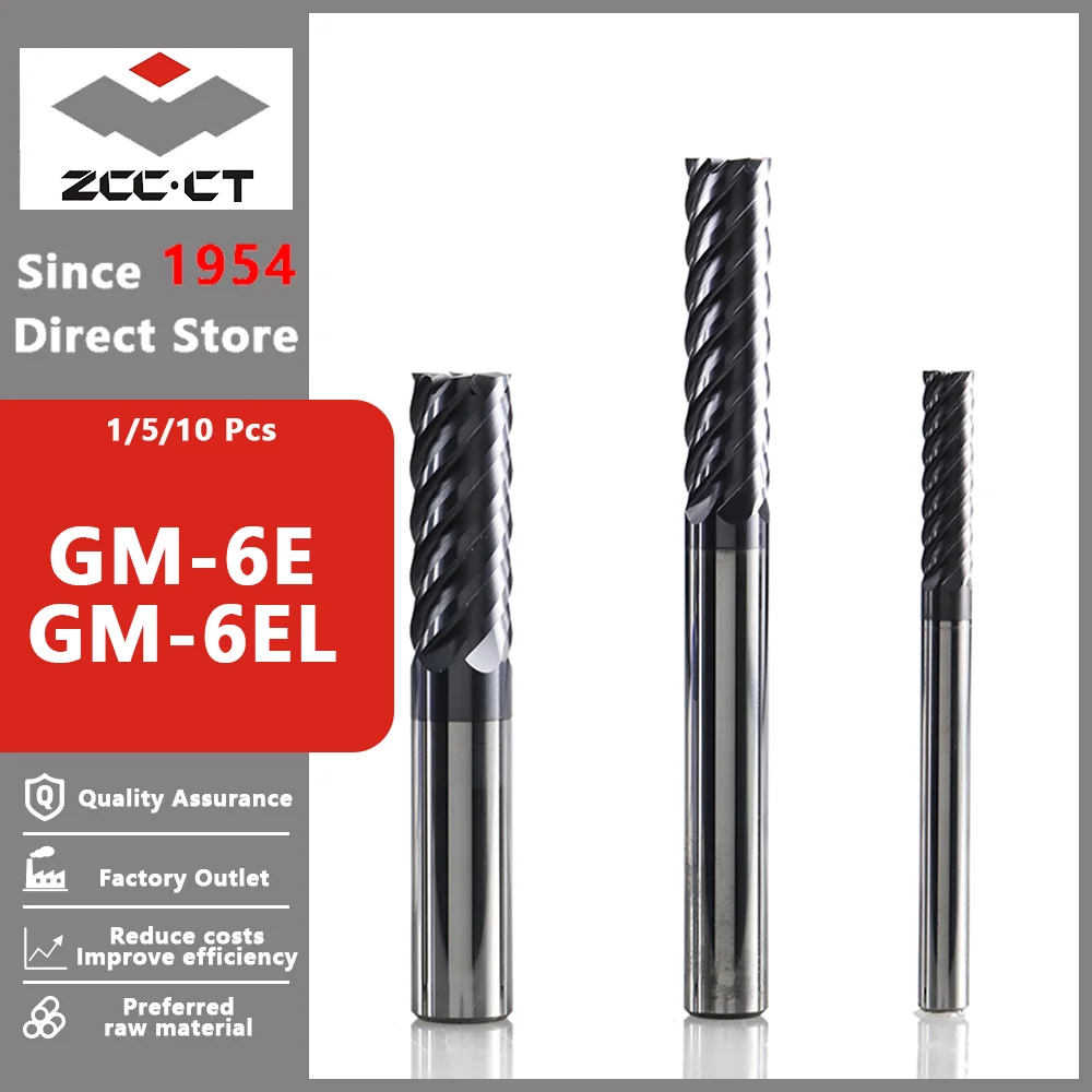 ZCCCT-GM-6E-GM-6EL-Solid-Carbide-6-Flutes-Flat-End-Mills-Straight-Shank ...