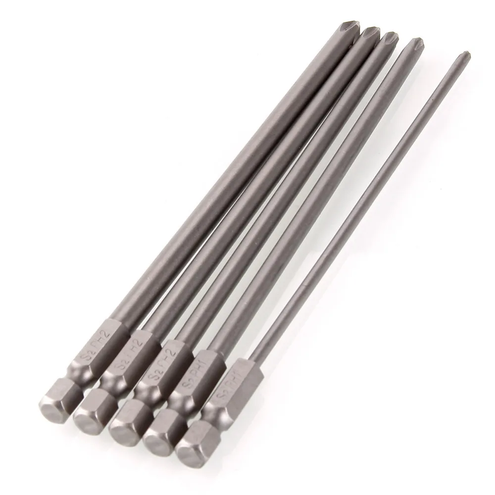 5Pcs-Set-150mm-1-4-Inch-Hex-Shank-Magnetic-Hex-Head-Screwdriver-Bits ...