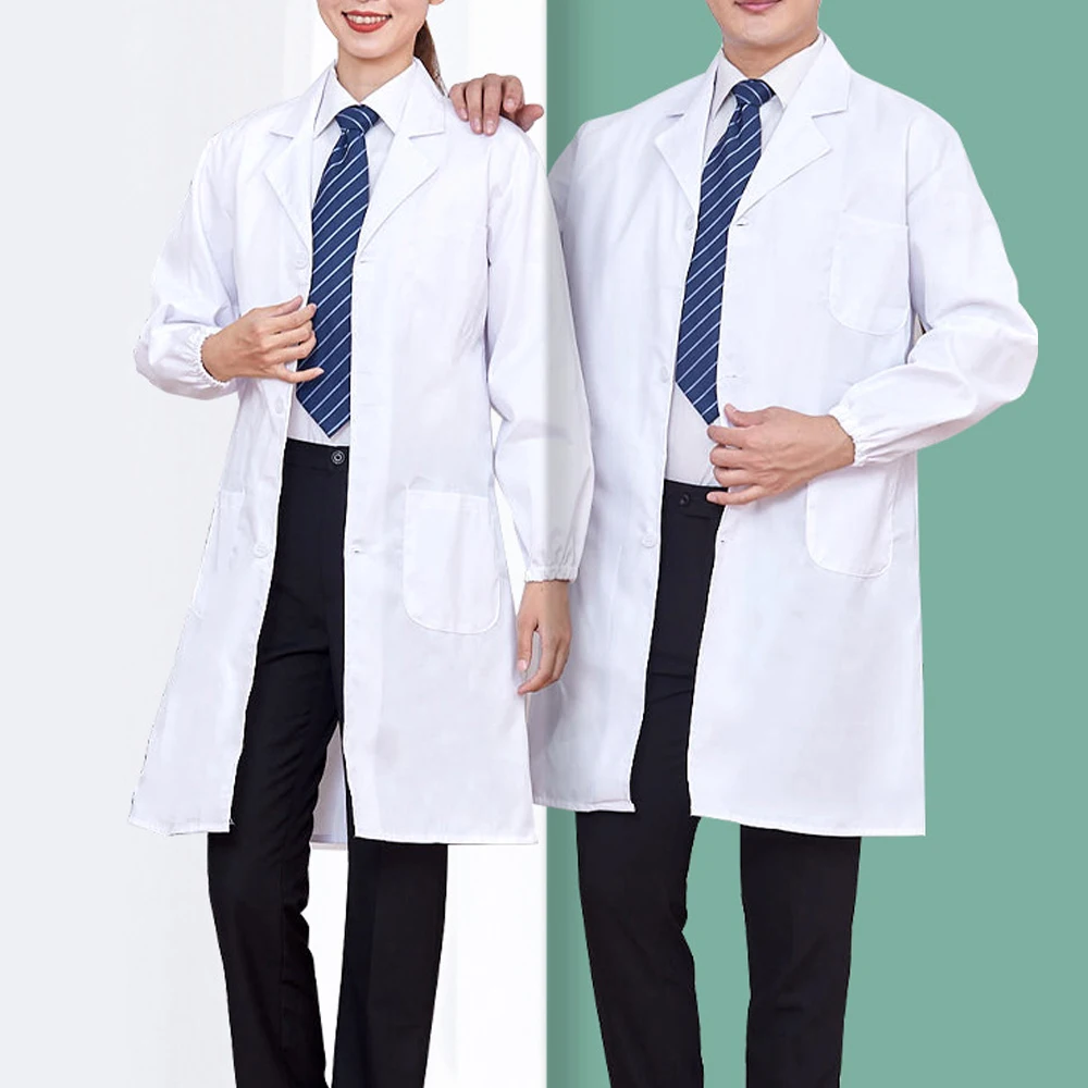 Bata de Laboratorio Blanca Profesional para Estudiantes de Medicina y ...
